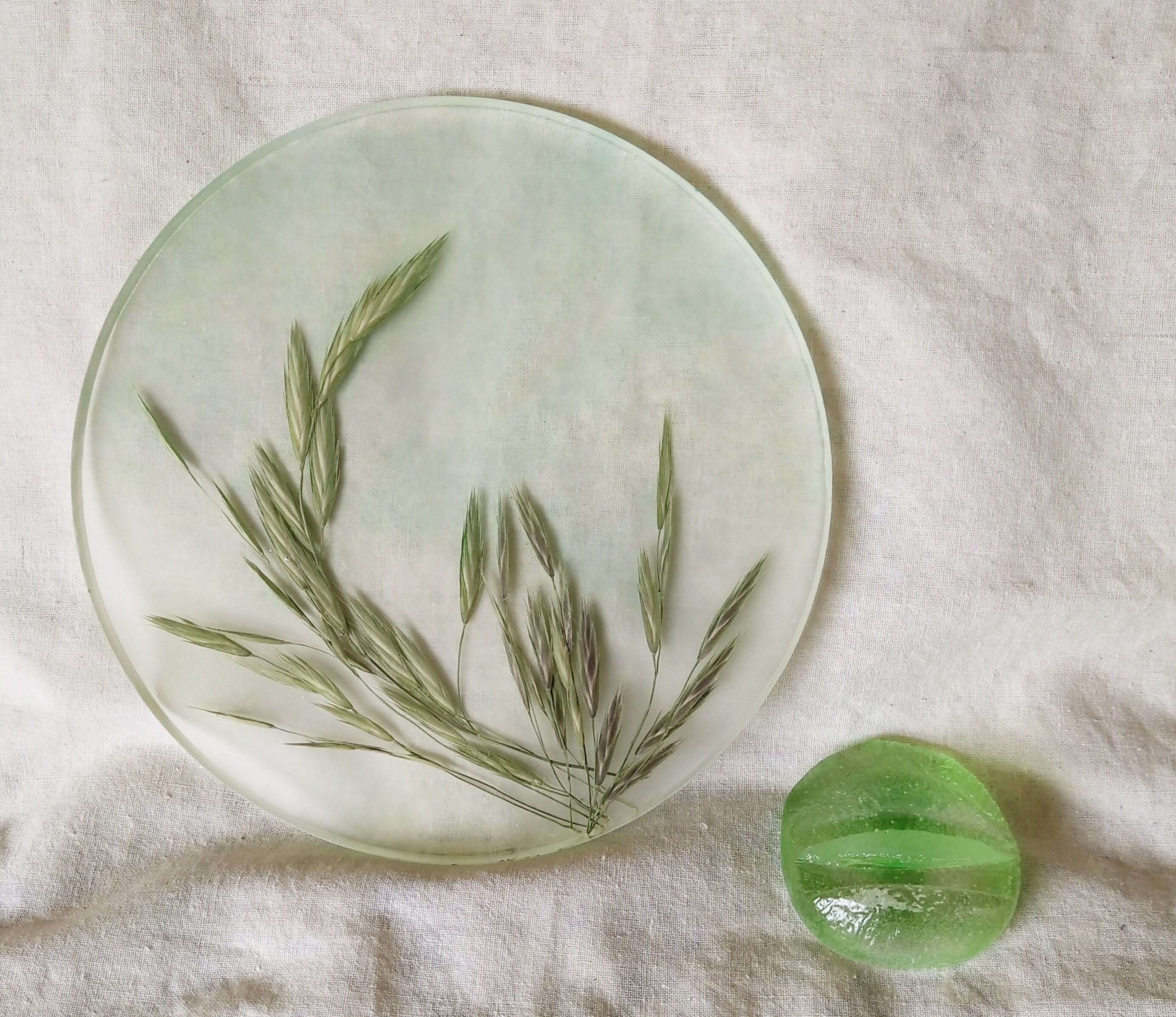 Green Grass Resin Nature Display Art with Resin Base Unique | Etsy