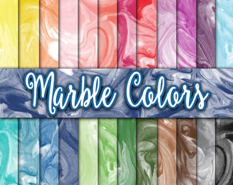 Marble Colors Digital Paper Set 2 Marble Paint Textures | Etsy