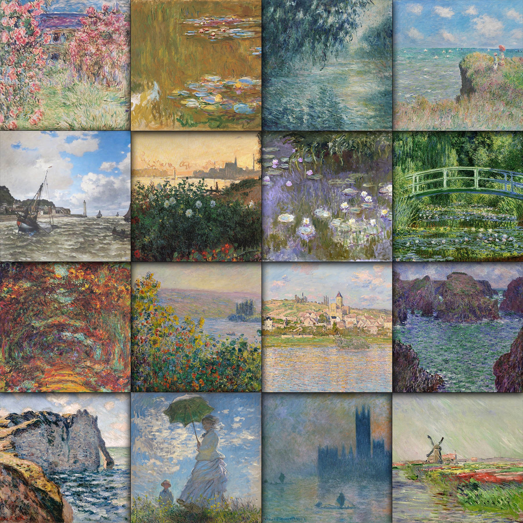 Claude Monet Paintings Digital Paper Monet Backgrounds | Etsy