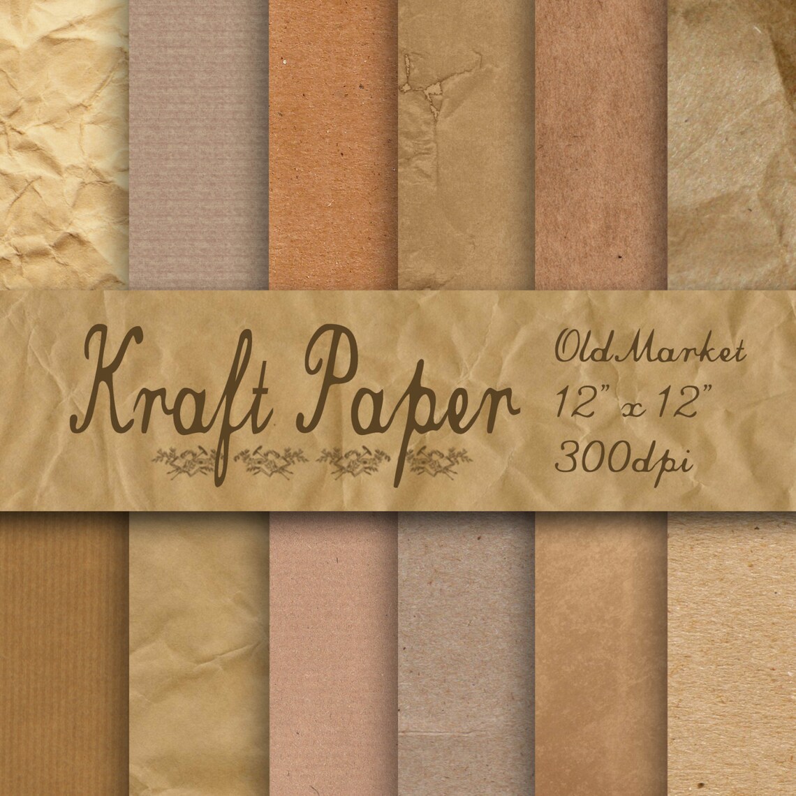 Kraft Digital Paper Kraft Paper Kraft Paper Textures 12 - Etsy