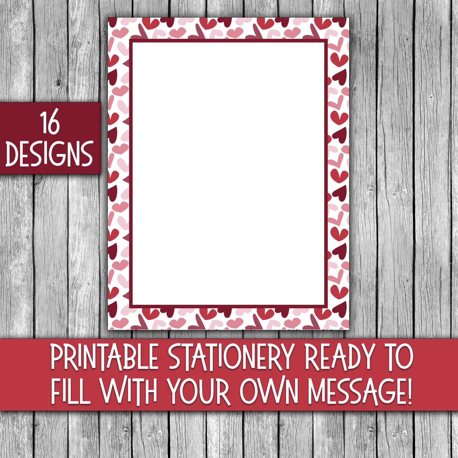 Printable Valentine's Day Stationery Cute Valentine - Etsy