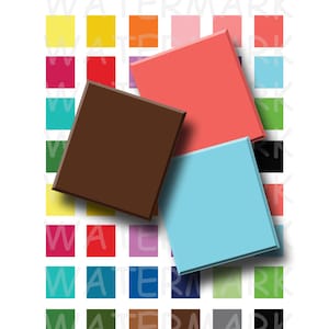 Solid Colors - Digital Collage Sheet - .75 X .83 Scrabble Size ...