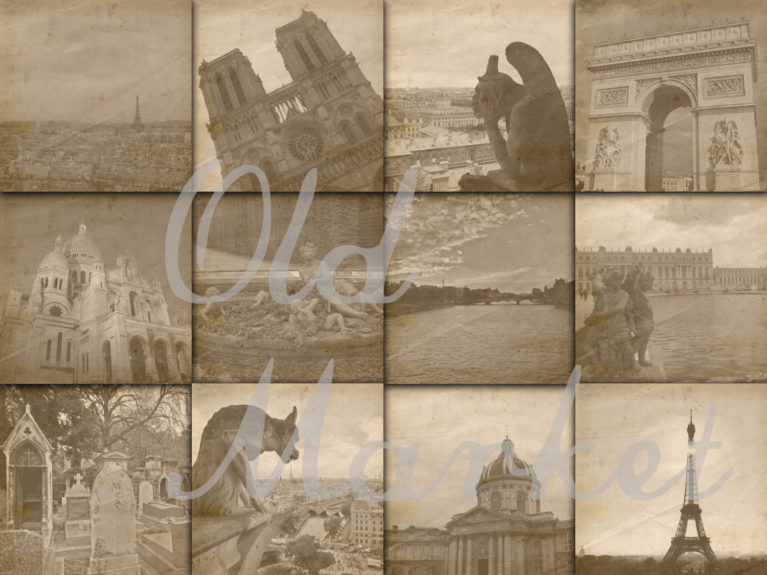 Paris Digital Papers Photographs of Paris Paris France - Etsy