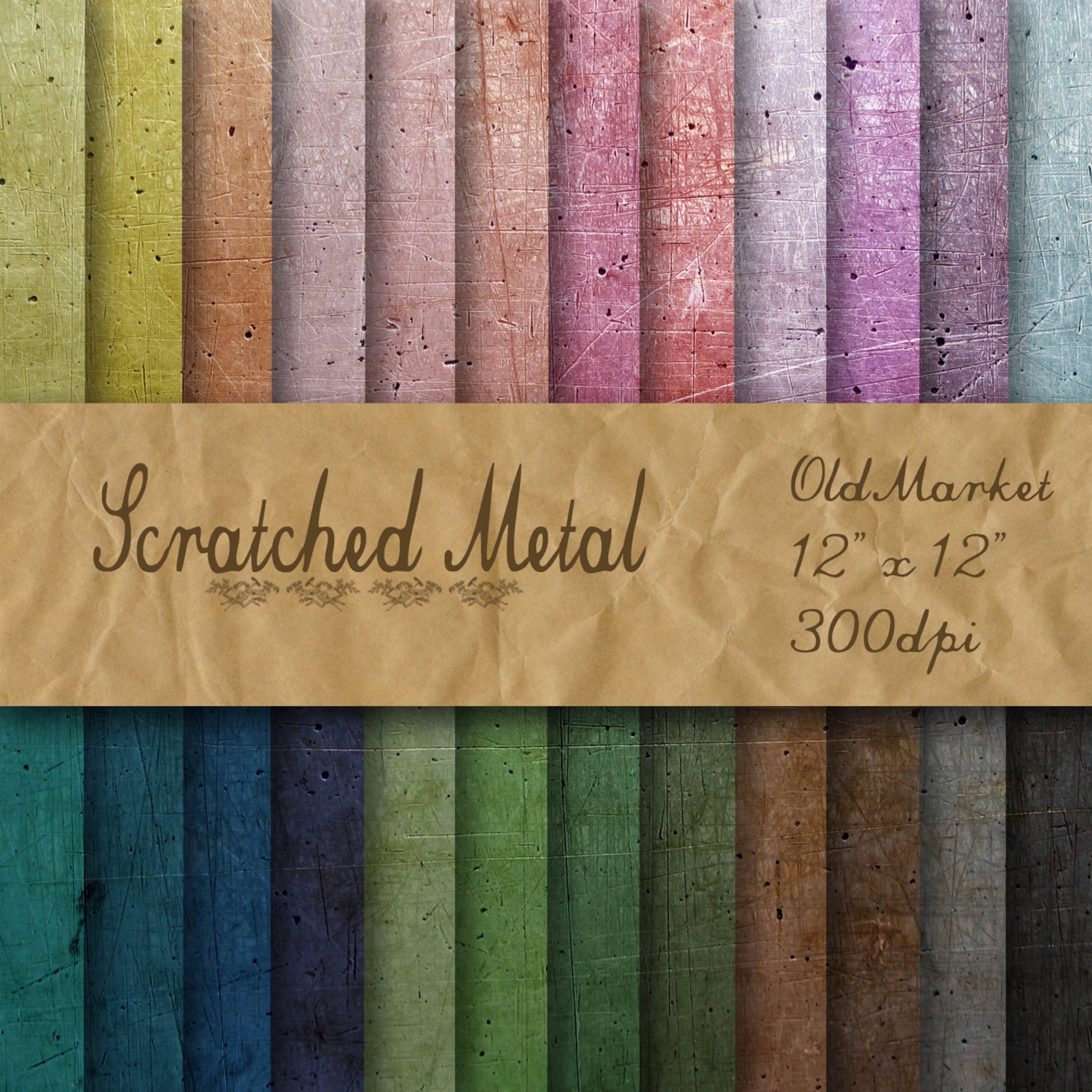 Scratched Metal Digital Paper Scratched Metal Textures 24 - Etsy
