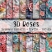 3d Roses 3d Flower Seamless Patterns 16 Designs 12x12in Commercial Use ...