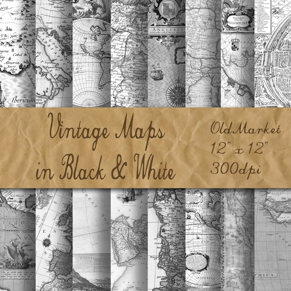 Scrapbook Paper Old World Map - Etsy