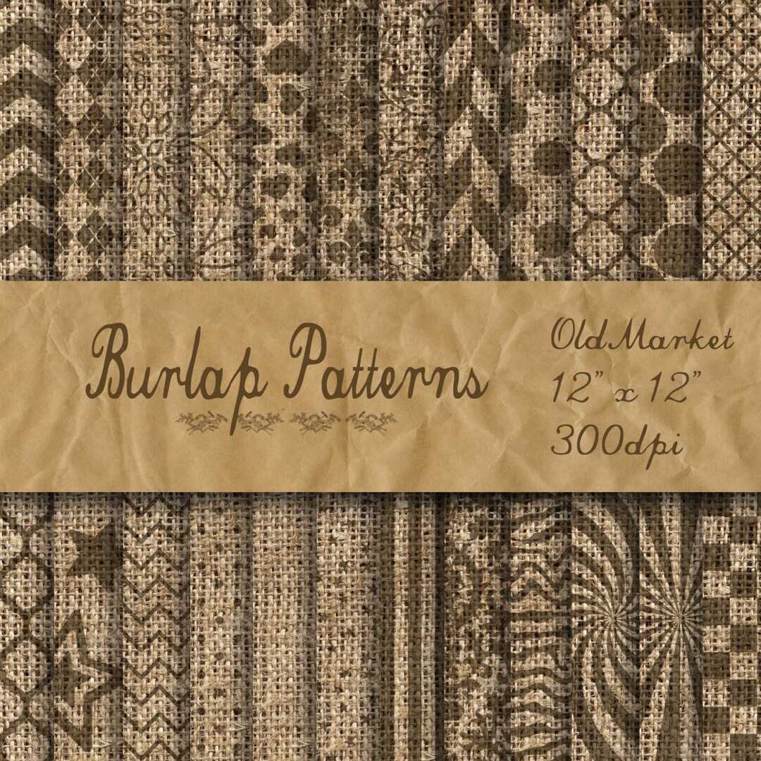 Burlap Digital Paper - Burlap Patterned Textures - 24 Colors - 12in X ...
