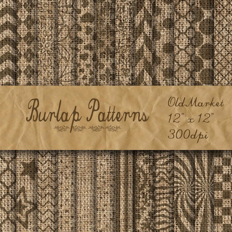 Burlap Digital Paper Burlap Patterned Textures 24 Colors - Etsy