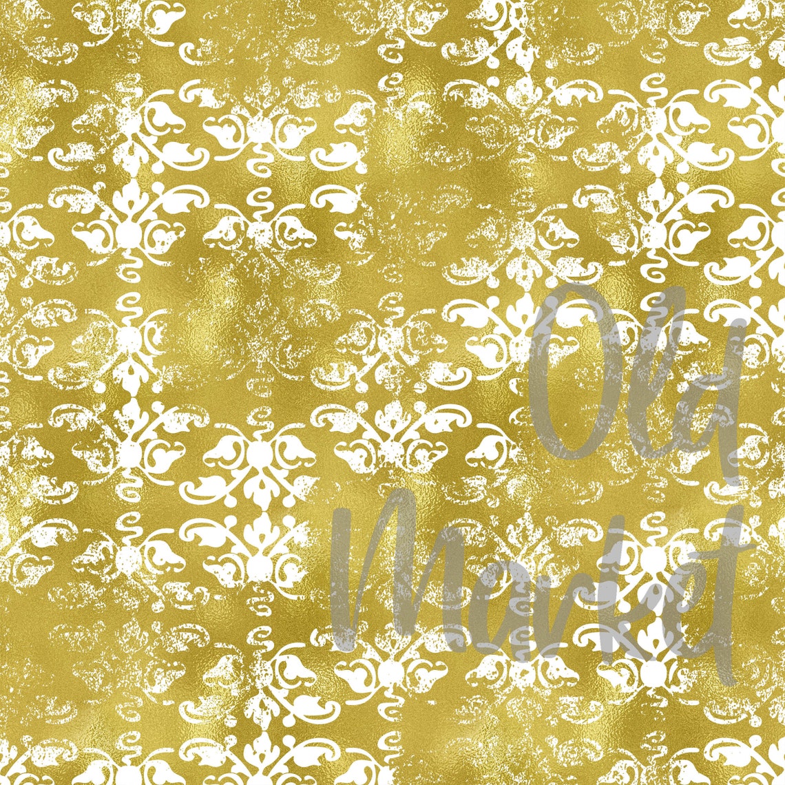 Grungy Gold and White Damask Digital Paper Damask Textures | Etsy