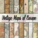 Vintage Maps of Europe Digital Papers Digital Paper Pack | Etsy