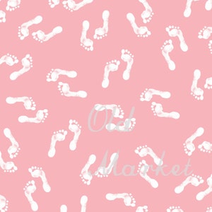 Footprints Digital Paper - Colorful Footprints Backgrounds - 24 Colors ...