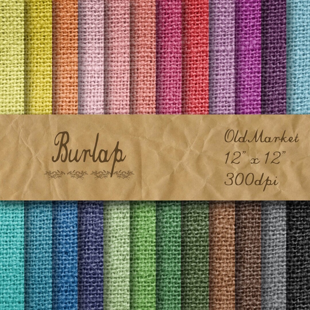 Burlap Digital Paper - Colorful Burlap Textures - Burlap Backgrounds ...