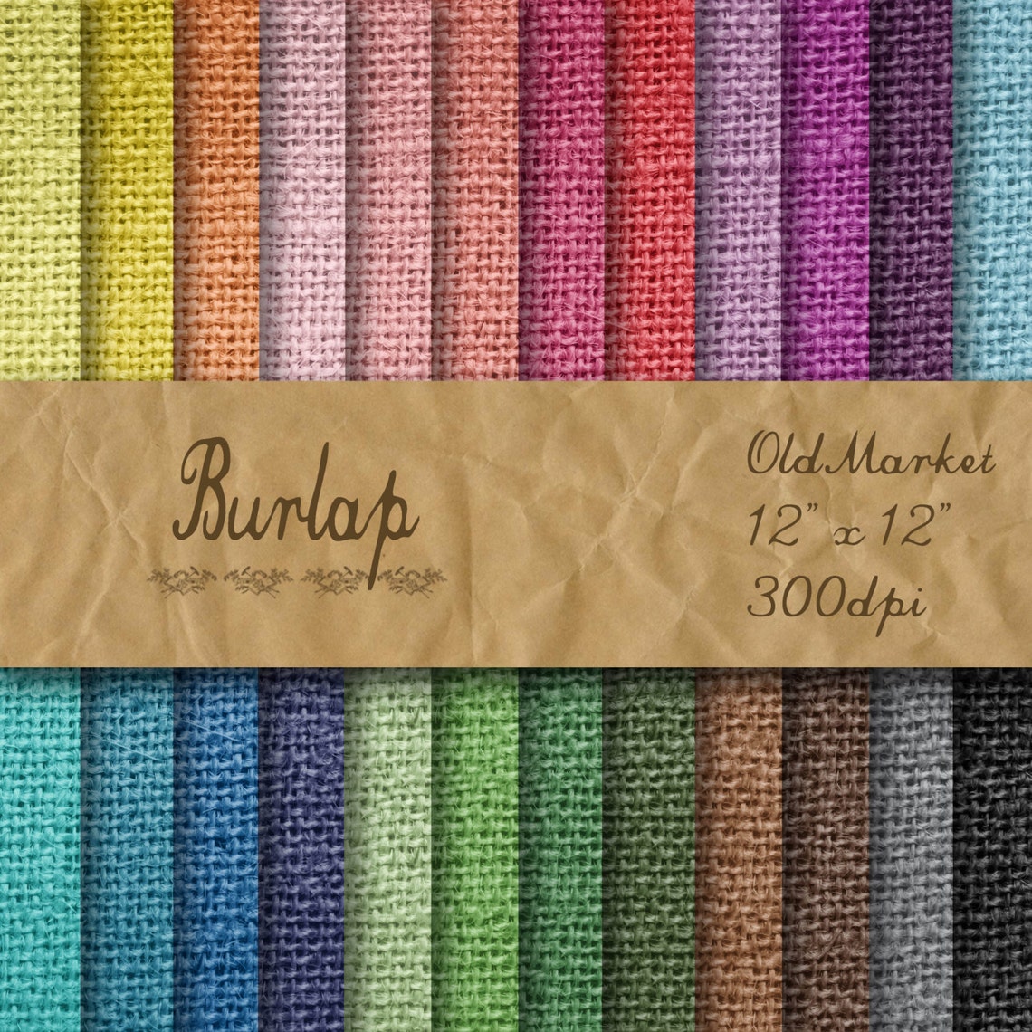 Burlap Digital Paper Colorful Burlap Textures Burlap - Etsy