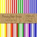 Primary Color Stripes Digital Paper - Colorful Striped Backgrounds - 12 ...
