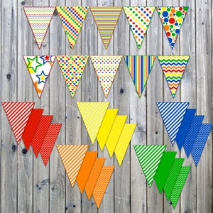 Primary Colors Printable Banner - Includes 3 Sizes - Printable Banner ...
