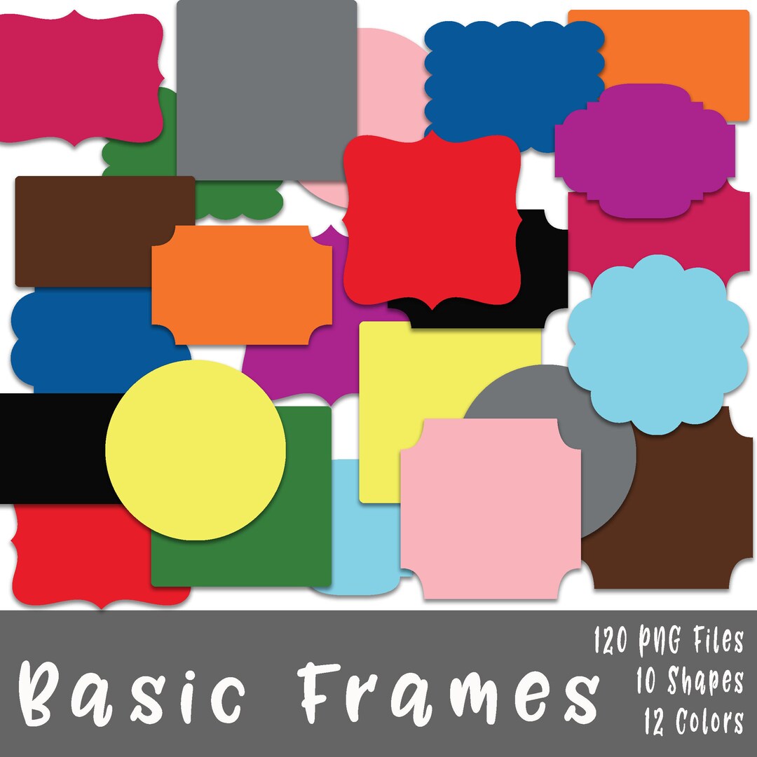 Basic Frames and Borders Clip Art - Commercial Use Clipart - 120 Images ...