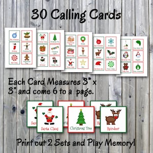 Christmas Bingo Printable PDF - 30 Different Cards - HALF PAGE ...