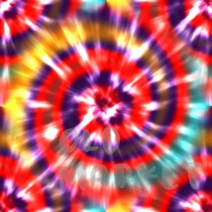 Tie Dye Digital Paper - Set 1 - Seamless Colorful Tie-dye Digital Paper ...