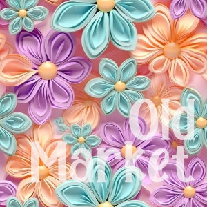 3d Flower Medley - 3d Flower Digital Papers - 16 Designs - 12x12in ...