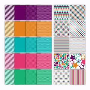 Summertime Colors Digital Paper - Colorful Design Backgrounds - 30 ...