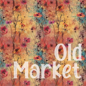 Grunge Flowers SEAMLESS Patterns - Grunge Flower Painting Digital Paper ...