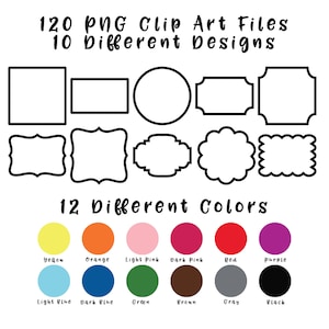 Basic Borders and Frames Clip Art - Commercial Use Clipart - 120 Images ...