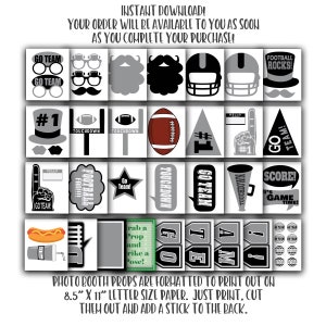 Chiefs Photo Booth Props - Printable Photobooth Props and Decorations ...