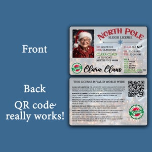 Mrs. Claus License Sublimation Design - Mrs Santa Claus Drivers License ...