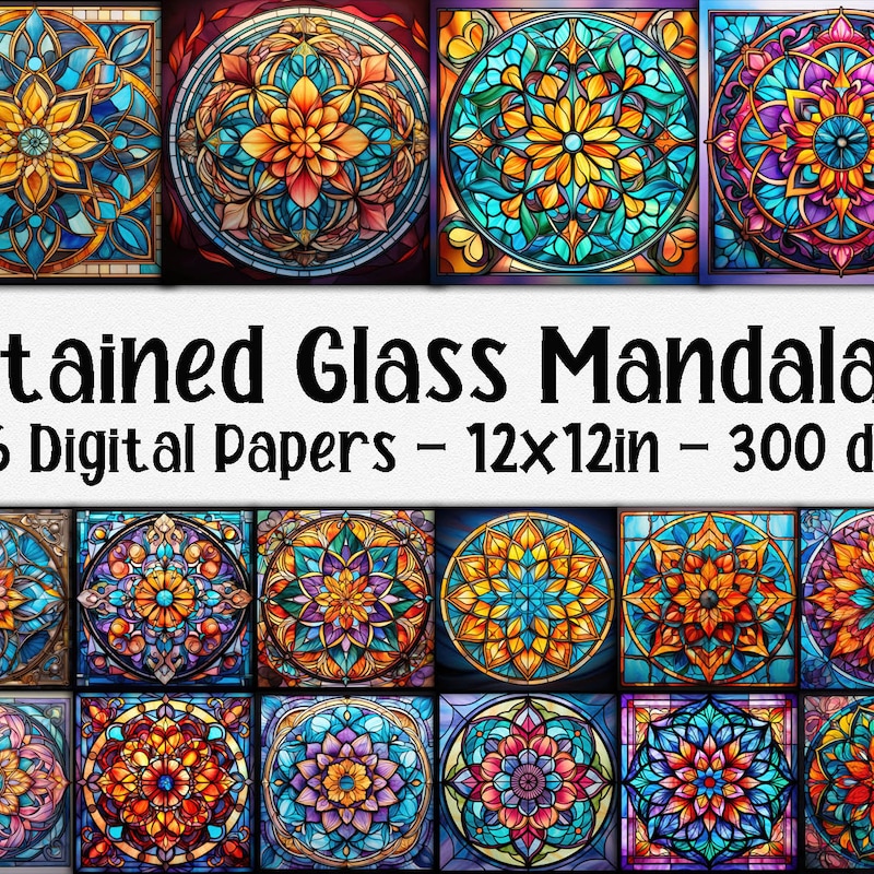 Stained Glass Mandala - Etsy