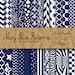 Navy Blue Patterns Digital Paper Dark Blue Patterned | Etsy