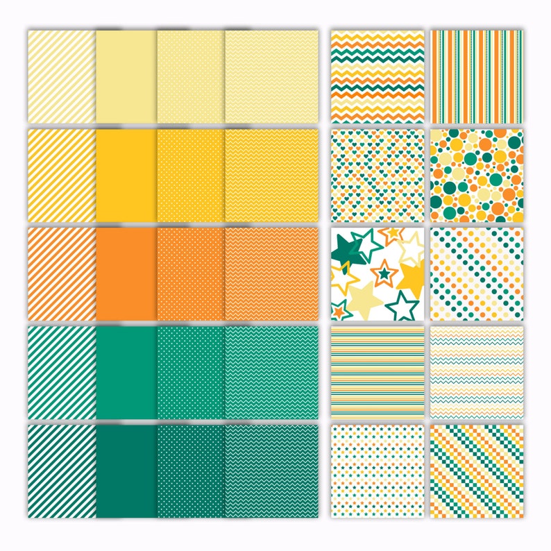 Tropical Tones Digital Paper Colorful Paper Backgrounds 30 - Etsy