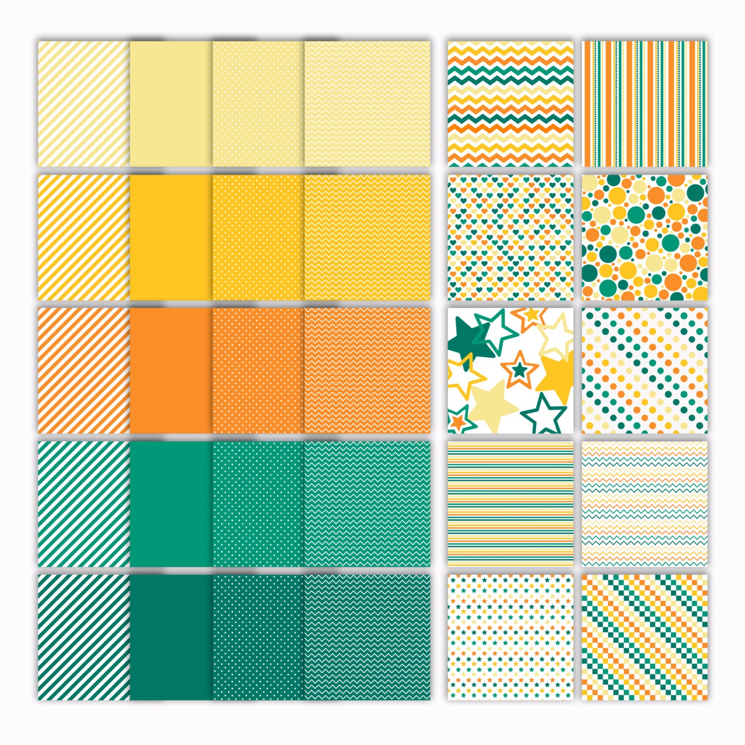 Tropical Tones Digital Paper Colorful Paper Backgrounds 30 | Etsy