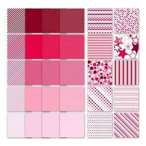 Pink Digital Paper Pack - Shades of Pink Backgrounds and Textures - 30 ...