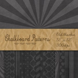 Chalkboard Patterned Digital Paper - Chalkboard Backgrounds - 16 ...