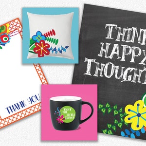 Modern Flowers - Bright and Bold Floral Elements and Bouquets ...