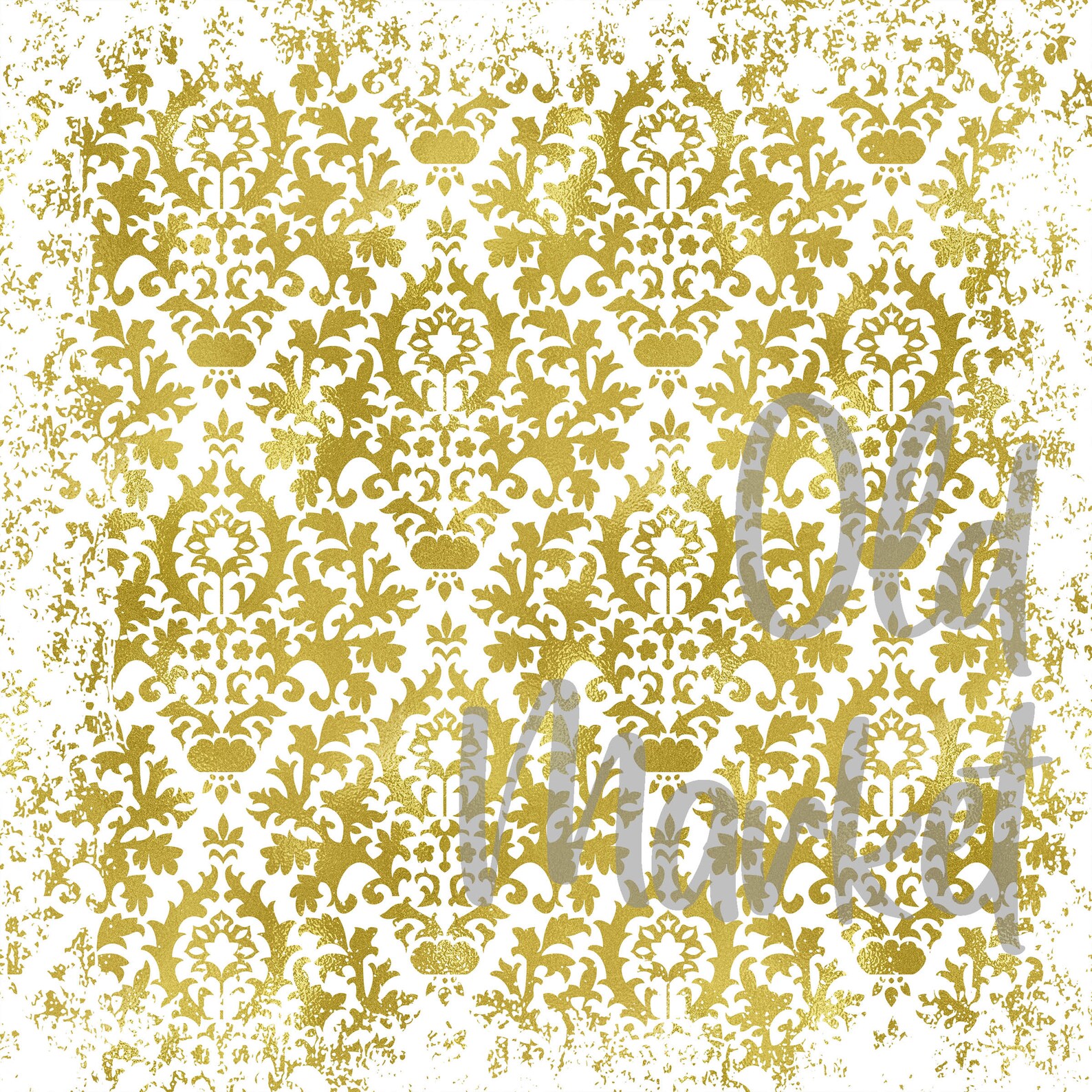 Grungy Gold and White Damask Digital Paper Damask Textures | Etsy
