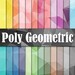 Poly Geometric Digital Paper Colorful Geometric Shape Backgrounds 24 ...
