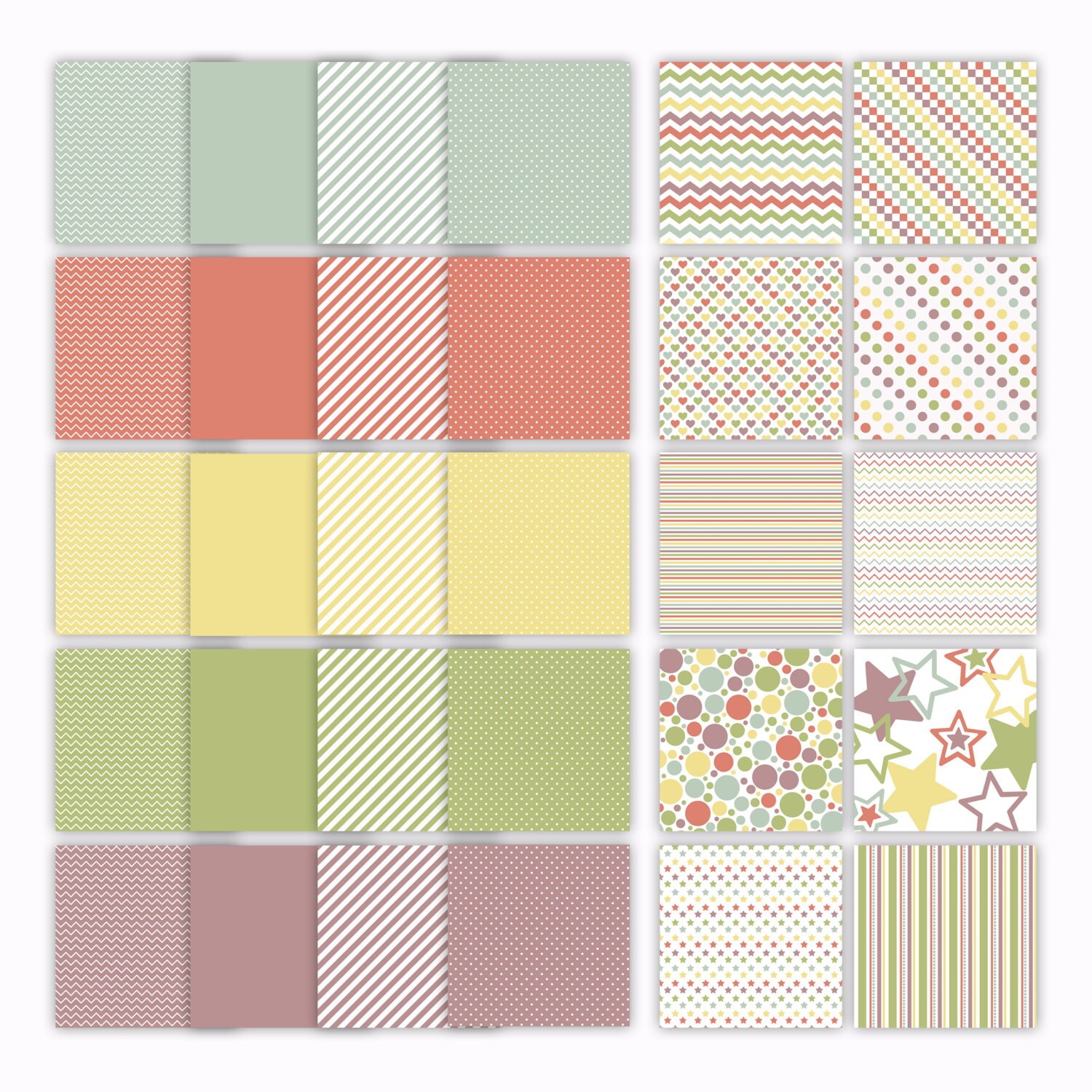 French Macaroons Digital Paper Bright Colors Digital Paper - Etsy