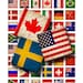 World Flags Digital Collage Sheet 1 Inch 1 X 1 INSTANT - Etsy