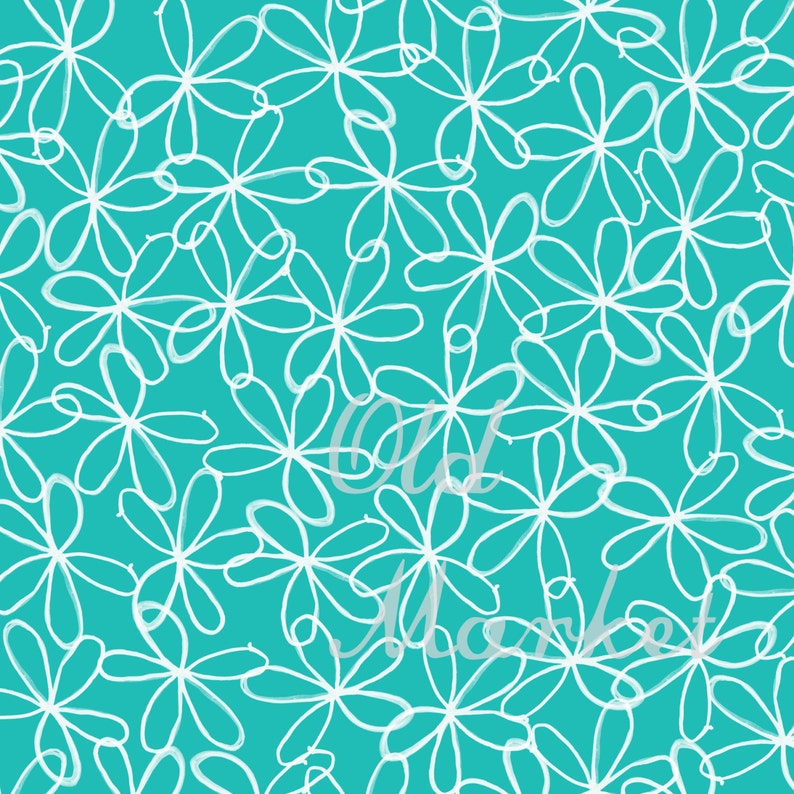 Daisy Doodles Digital Paper Colorful Flower Doodle - Etsy