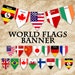 World Flags Printable Banner - Includes 147 Flags With Names ...