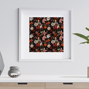 Rembrandt Flowers SEAMLESS Patterns - Colorful Floral Digital Paper ...