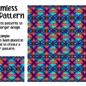 Stained Glass Seamless Patterns - Stained Glass Digital Paper - 16 ...