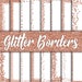 Rose Gold Glitter Borders Digital Paper Glitter Textures | Etsy