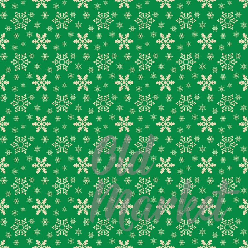 Classic Christmas Digital Paper Retro Red and Green - Etsy