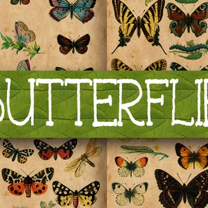 Vintage Style Digital Paper Bundle - Includes 160 Digital Papers ...