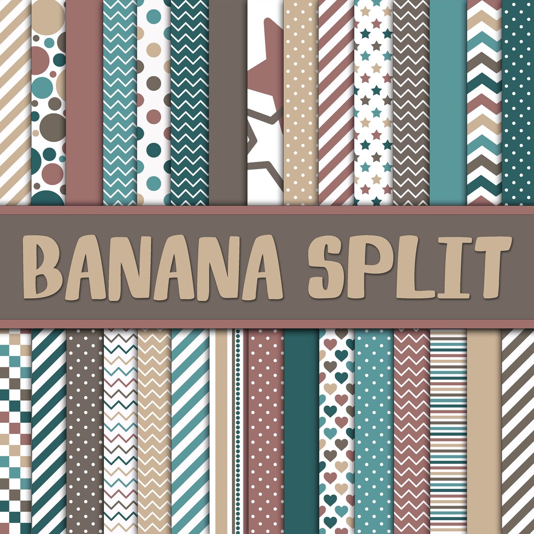 Banana Split Colors Digital Paper - Colorful Design Backgrounds - 30 ...