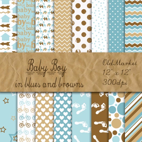 Baby Digital Paper in Yellow and Gray Digital Paper Pack - Etsy