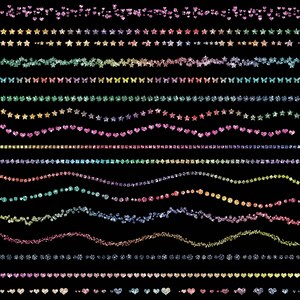 Rainbow Glitter Confetti Borders - Glitter Confetti Clip Art - 35 ...