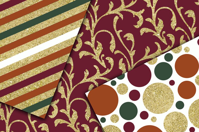 Autumn Gold Digital Paper Autumn Textures and Backgrounds | Etsy